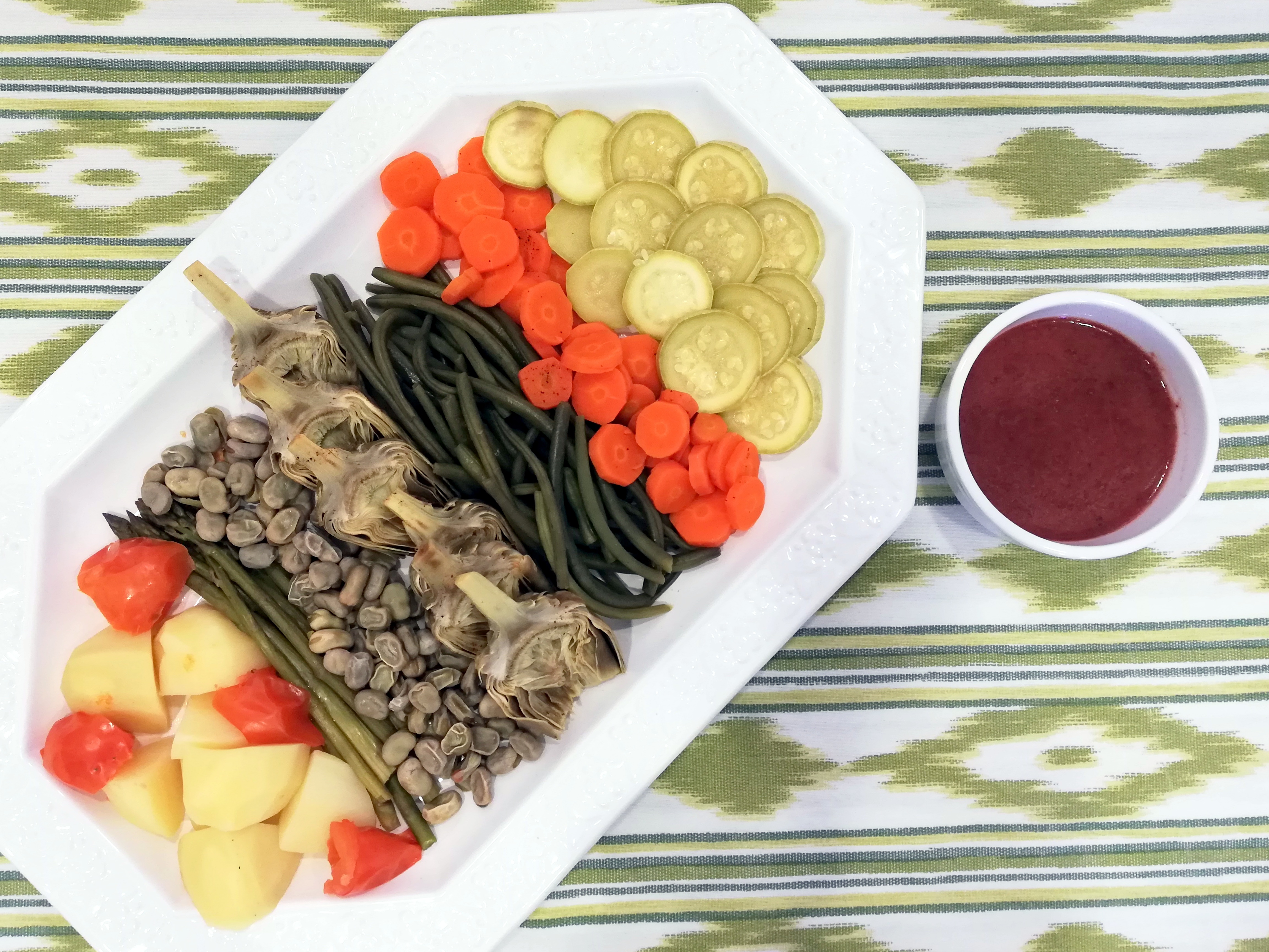 PANACHÉ DE VERDURAS DE PRIMAVERA CON VINAGRETA DE FRESAS - Verduras ...